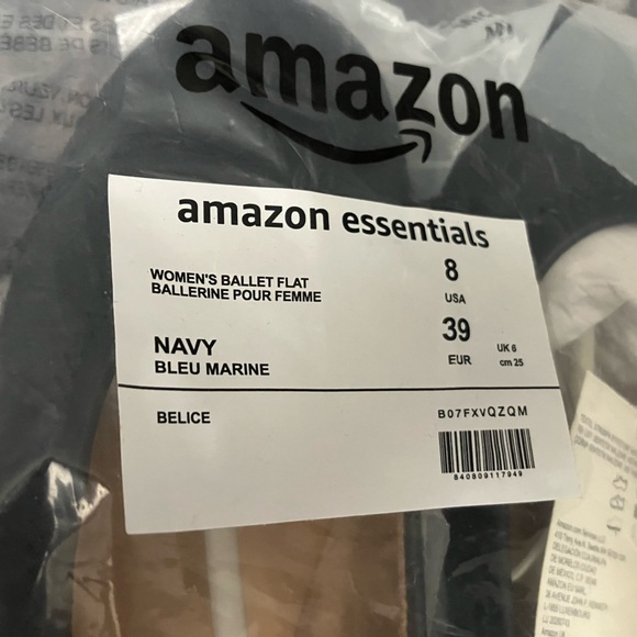 Amazon Essentials | Shoes | Nwt Amazon Essentials Navy Blue Ballet Flat ...